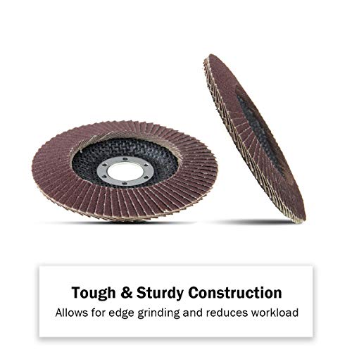 KSEIBI 4 1/2 in Flap Disc Aluminum Oxide 10 Pack Auto Body Sanding Grinding Wheel (40 Grit) 686008