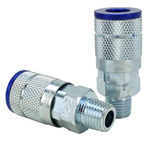 Milton Coupler & Plug Kit - (T-Style, Blue) - 1/4" NPT, (14-Piece) - S-314TKIT