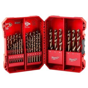 milwaukee electric tools 48-89-2332 29pc cobalt helix drill bit set, red