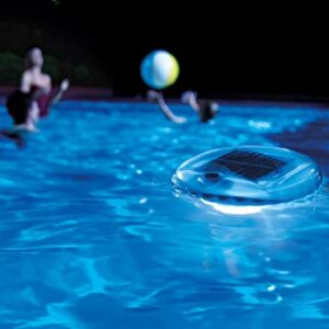 Intex Floating LED Pool Light, Solar Powered with Auto-On at Night