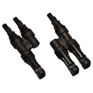 renogy solar renogy male/female connector pv mmf+ffm pair branch connectors - black