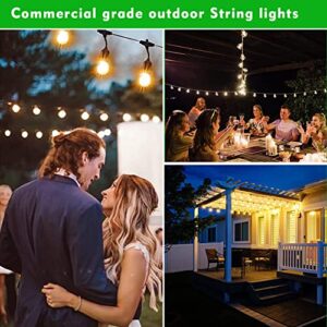 bulbeats 48FT LED Outdoor String Light, 16pcs Shatterproof LED Bulbs Outside Light for Patio, 2700K Waterproof Edison Outdoor Lighting Products for Backyard Bistro Lights (2022 Updated ETL)