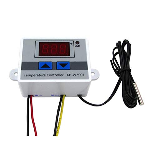 HiLetgo 220V Digital LED Temperature Controller Thermostat Control Switch NTC 10K Probe XH-W3001