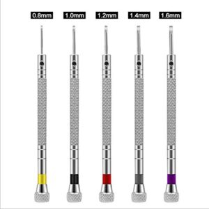 Micro Precision Jewelry Screwdriver Set - 5 PCS Screwdrivers with 5 Extra Replace Blades for Watch Repair,Eyeglasses Repair,Jewelry Work,Electronics Repair