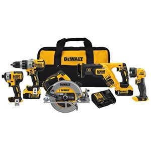 dewalt 20v max* xr cordless drill combo kit, brushless, 5-tool (dck594p2)