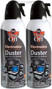 dust-off disposable compressed gas duster, 10 oz - pack of 2