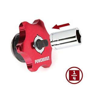 Powerbuilt 1/4-Inch Drive 2 in 1 Thumb Ratchet & Bits Driver, Finger Ratchet,Red,941248