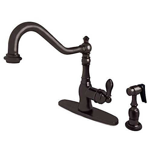 Kingston Brass GSY7705ACLBS 8" Centerset Kitchen Faucet, 9-7/16" in Spout Reach, Oil Rubbed Bronze