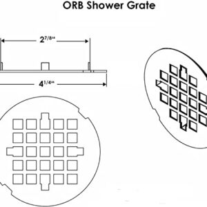 4-1/4" Snap-in Shower Drain Grate Strainer Replacement Cover Oil Rubbed Bronze Round