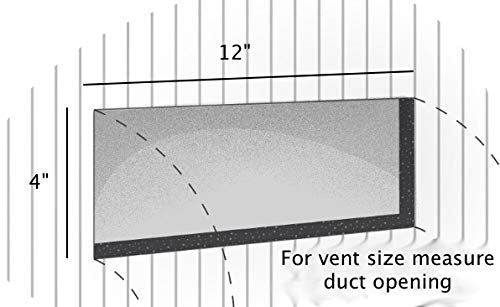 Rocky Mountain Goods Floor Register 4X12(Duct Opening Measurements) - Heavy Duty Walkable Register - Premium Finish - Easy Adjust air Supply Lever - 4 inch by 12 Inch Floor Vent (White)