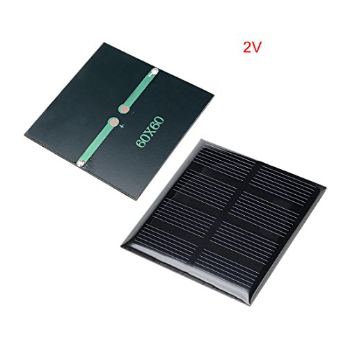 uxcell 5Pcs 2V 160mA Poly Mini Solar Cell Panel Module DIY for Phone Light Toys Charger 60mm x 60mm