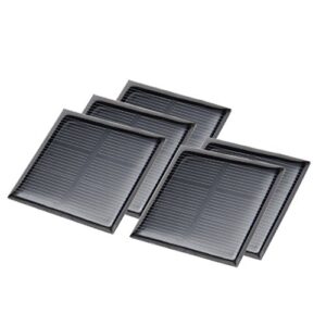 uxcell 5pcs 1.5v poly mini solar cell panel module diy for light toys charger 52mm x 52mm