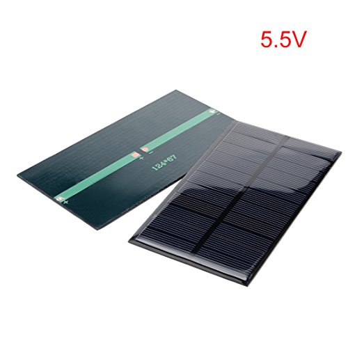 uxcell 5Pcs 5.5V 180mA Poly Mini Solar Cell Panel Module DIY for Light Toys Charger 124mm x 67mm