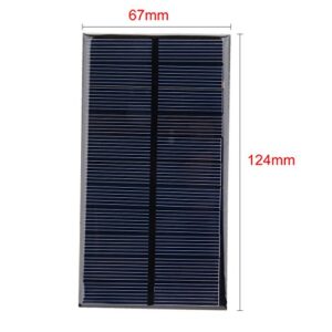 uxcell 5Pcs 5.5V 180mA Poly Mini Solar Cell Panel Module DIY for Light Toys Charger 124mm x 67mm