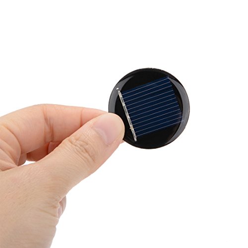 uxcell 5Pcs 2V 40mA Poly Mini Round Solar Cell Panel Module DIY for Light Toys Charger 36mm Diameter