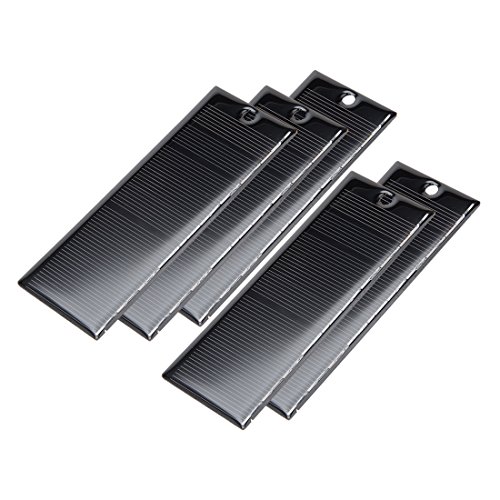 uxcell 5Pcs 4.5V 130mA Poly Mini Solar Cell Panel Module DIY for Light Toys Charger 44mm x 121mm