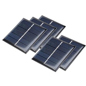 uxcell 5pcs 3v 110ma poly mini solar cell panel module diy for light toys charger 60mm x 55mm