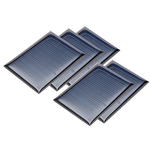 uxcell® 5Pcs 5V 50mA Poly Mini Solar Cell Panel Module DIY for Phone Light Toys Charger 60mm x 44mm