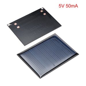 uxcell® 5Pcs 5V 50mA Poly Mini Solar Cell Panel Module DIY for Phone Light Toys Charger 60mm x 44mm