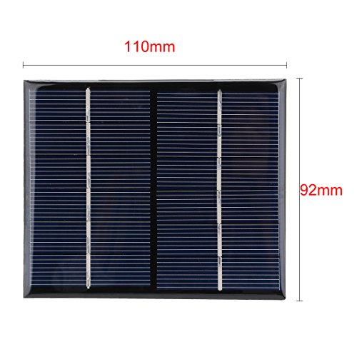 uxcell® 5Pcs 6V 200mA Poly Mini Solar Cell Panel Module DIY for Light Toys Charger 110mm x 92mm