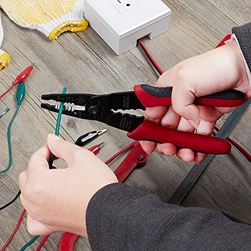 WGGE WG-015 Professional 8-inch Wire Stripper/wire crimping tool, Wire Cutter, Wire Crimper, Cable Stripper, Wiring Tools and Multi-Function Hand Tool.