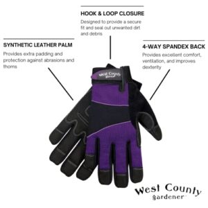 West County Gardener unisex adult 0 West County Gardener Womens Work Glove, Purple, Small Pack of 1 US