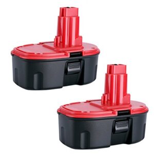 biswaye 2-pack 18v 4.0ah nicad battery replacement for dewalt 18v xrp battery dc9096-2 dc9098 dc9099 dw9099 dw9096 de9096 de9098 dw9095 dw9098 de9503 de9039 de9095