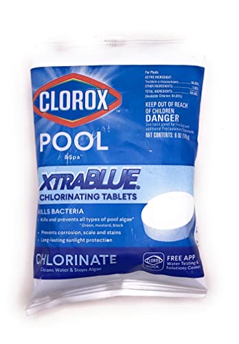 Clorox Pool&Spa 23000CLX XtraBlue 3" Long Lasting Chlorinating Tablet, White