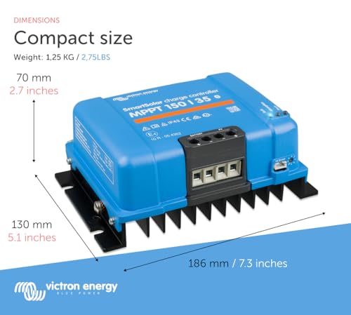 Victron Energy SmartSolar MPPT 150V 35 amp 12/24/36/48-Volt Solar Charge Controller (Bluetooth)