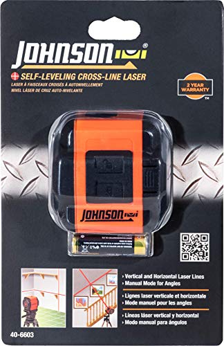 Johnson Level & Tool 40-6603 Self-Leveling Cross-Line Laser, Red, 1 Laser