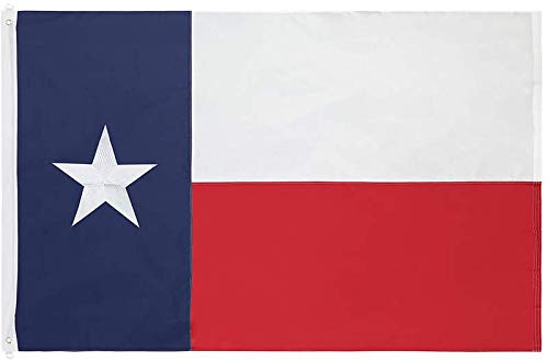 State of Texas + USA Flags 3x5 Feet Combo Pack - Embroidered 210D Nylon Flags with Sewn Panels