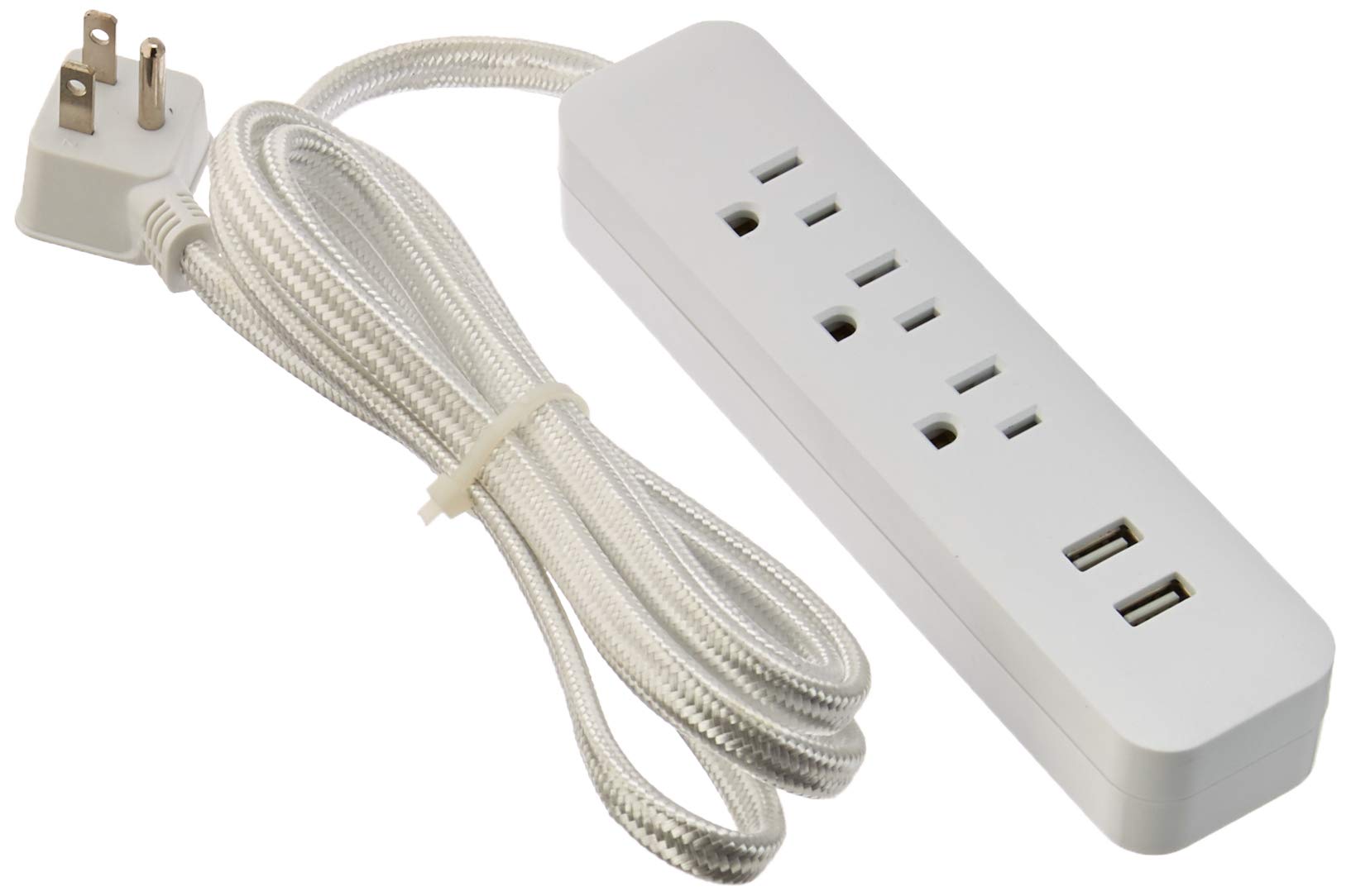 GLOBE ELECTRIC 78297 6' White Extension Cord/Strip