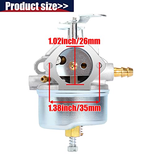 QAZAKY Adjustable Carburetor Compatible with Tecumseh 640349 640052 640054 640058 640058A HMSK80 HMSK85 HMSK90 HMSK100 HSMK110 LH318SA LH358SA 8HP 9HP 10HP Snowblower Generator Chipper Shredder Carb