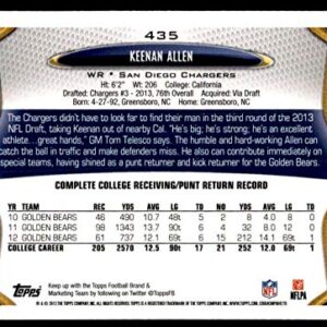 2013 Topps #435 Keenan Allen RC - Chargers NFL Football Card (RC - Rookie Card) NM-MT