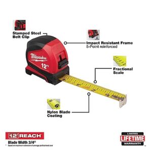 MILWAUKEE 12 Ft. Compact Tape Measure