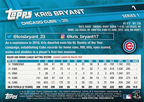 Chicago Cubs 2017 Topps Complete Mint Hand Collated Team Set with Kris Bryant, Kyle Schwarber, 2016 World Series Champions Highlights plus