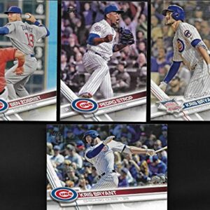 Chicago Cubs 2017 Topps Complete Mint Hand Collated Team Set with Kris Bryant, Kyle Schwarber, 2016 World Series Champions Highlights plus