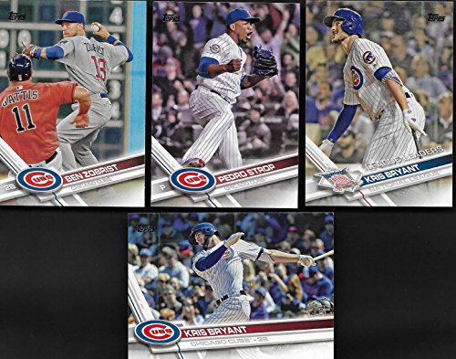 Chicago Cubs 2017 Topps Complete Mint Hand Collated Team Set with Kris Bryant, Kyle Schwarber, 2016 World Series Champions Highlights plus