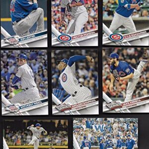 Chicago Cubs 2017 Topps Complete Mint Hand Collated Team Set with Kris Bryant, Kyle Schwarber, 2016 World Series Champions Highlights plus