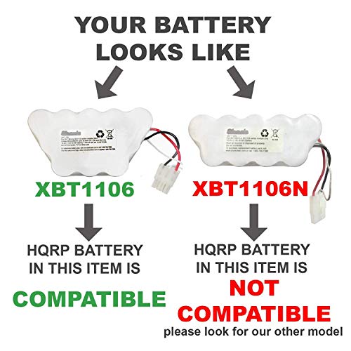 HQRP 14.4V Battery Compatible with Shark XBT1106 SV1106 SV1112 Freestyle Navigator Cordless Stick Vacuum XBT-1106 XBT11O6 SV11O6