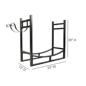 1. GO 33" Indoor Outdoor Heavy Duty Firewood Log Rack with wood Holder, 30 Inch Tall