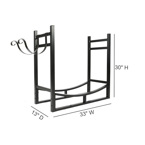 1. GO 33" Indoor Outdoor Heavy Duty Firewood Log Rack with wood Holder, 30 Inch Tall