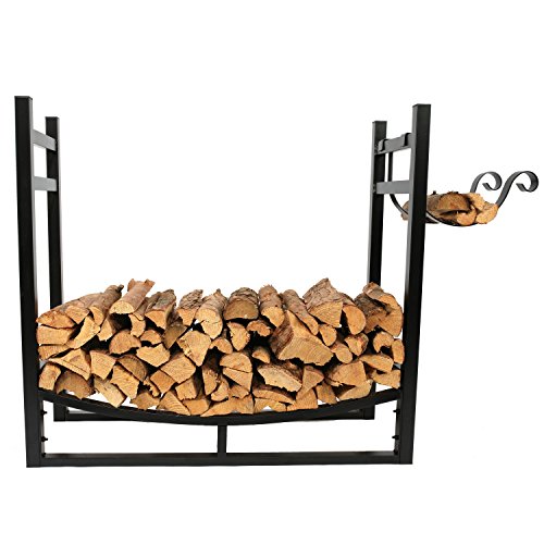 1. GO 33" Indoor Outdoor Heavy Duty Firewood Log Rack with wood Holder, 30 Inch Tall