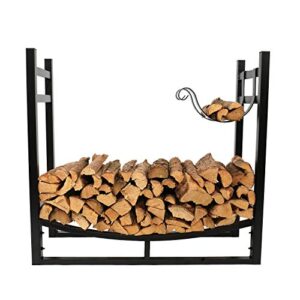 1. GO 33" Indoor Outdoor Heavy Duty Firewood Log Rack with wood Holder, 30 Inch Tall