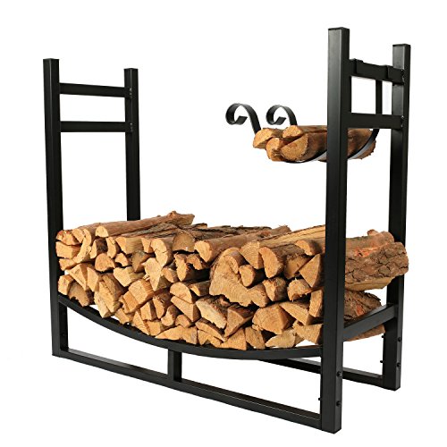 1. GO 33" Indoor Outdoor Heavy Duty Firewood Log Rack with wood Holder, 30 Inch Tall