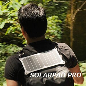 Solarpad Pro | 5 Watt 4.3 Ounce Lightweight USB Phone Solar Charger Designed for Ultra Light Backpacking, Thru Hiking, and Touring