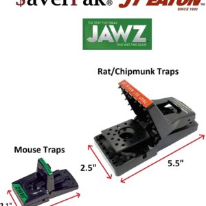 $averPak 2 Pack - Includes 2 JT Eaton Jawz Rat and Chipmunk Traps for use with Solid or Liquid Baits