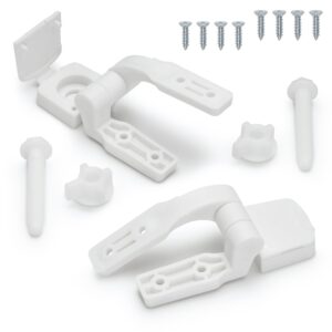 white plastic toilet seat hinge replacement with bolts screw and nuts