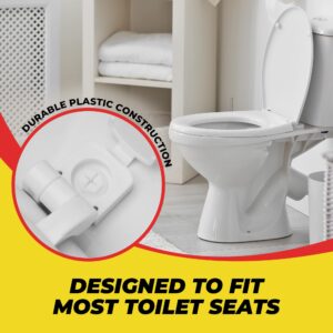 White Plastic Toilet Seat Hinge Replacement with Bolts Screw and Nuts