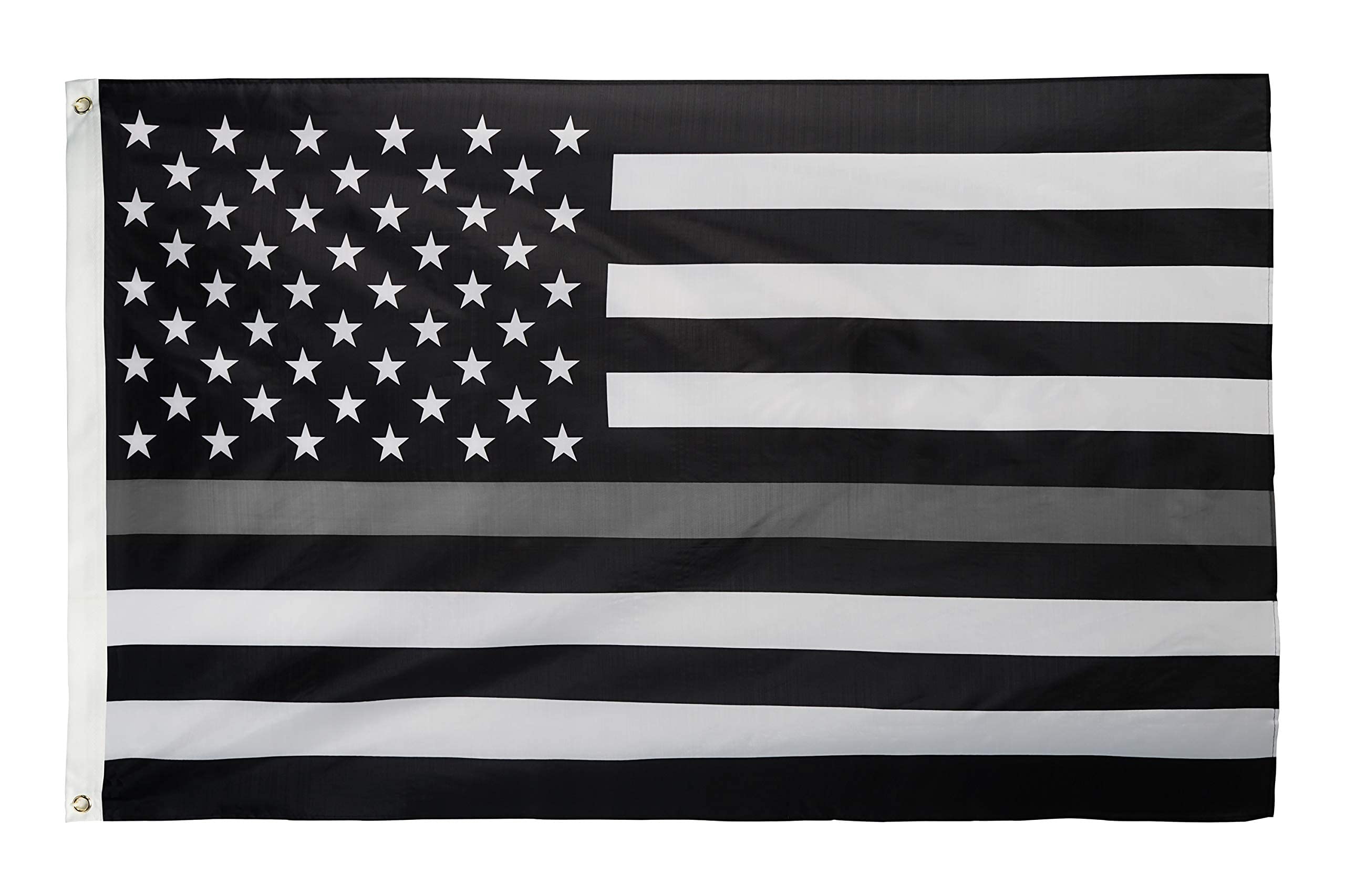 DANF Thin Gray Silver Line Law Enforcement Correctional Corrections Guards Officers 3x5 Feet Flag with Grommets